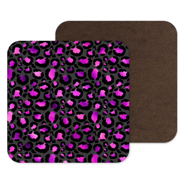 Pink and Black Leopard Print - Animal Print Coaster – Kitsch Republic