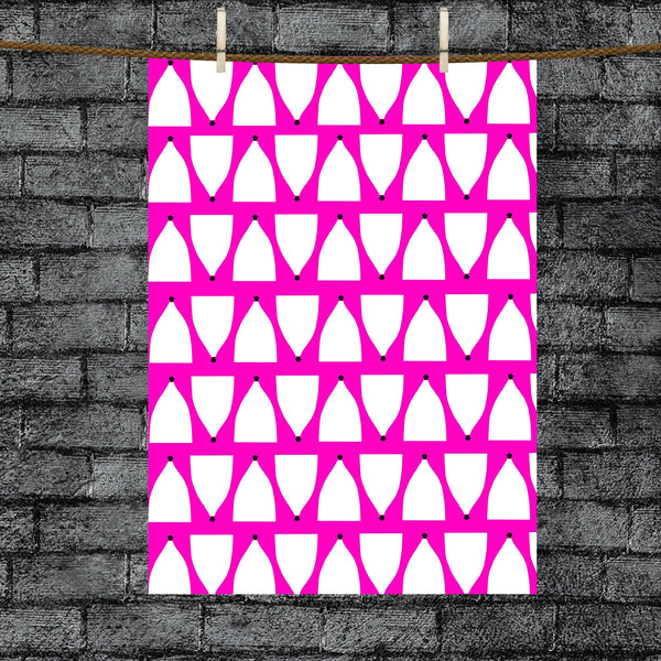 White Nancy Tea Towel - Pink Multi – Kitsch Republic