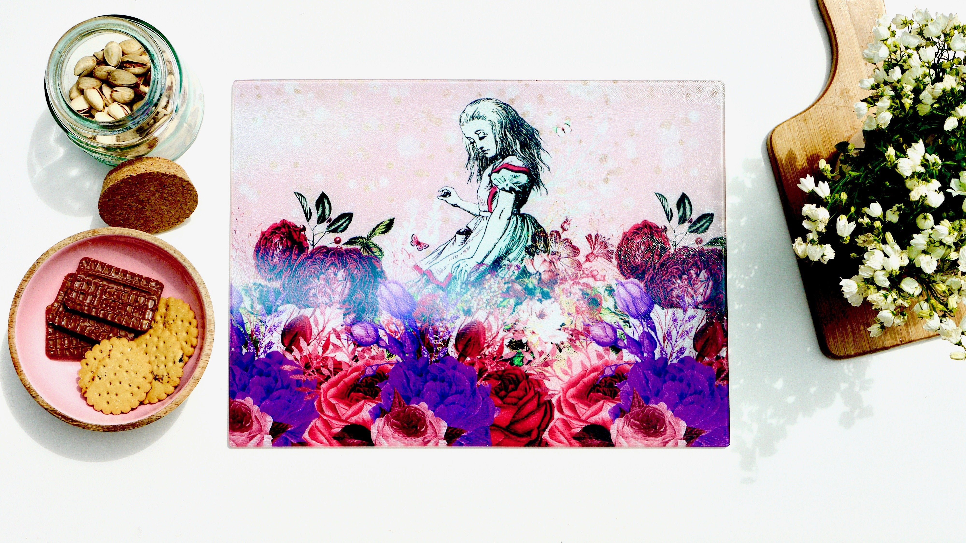 Alice in Wonderland Pink 40cm x 30cm Worktop Saver – Kitsch Republic