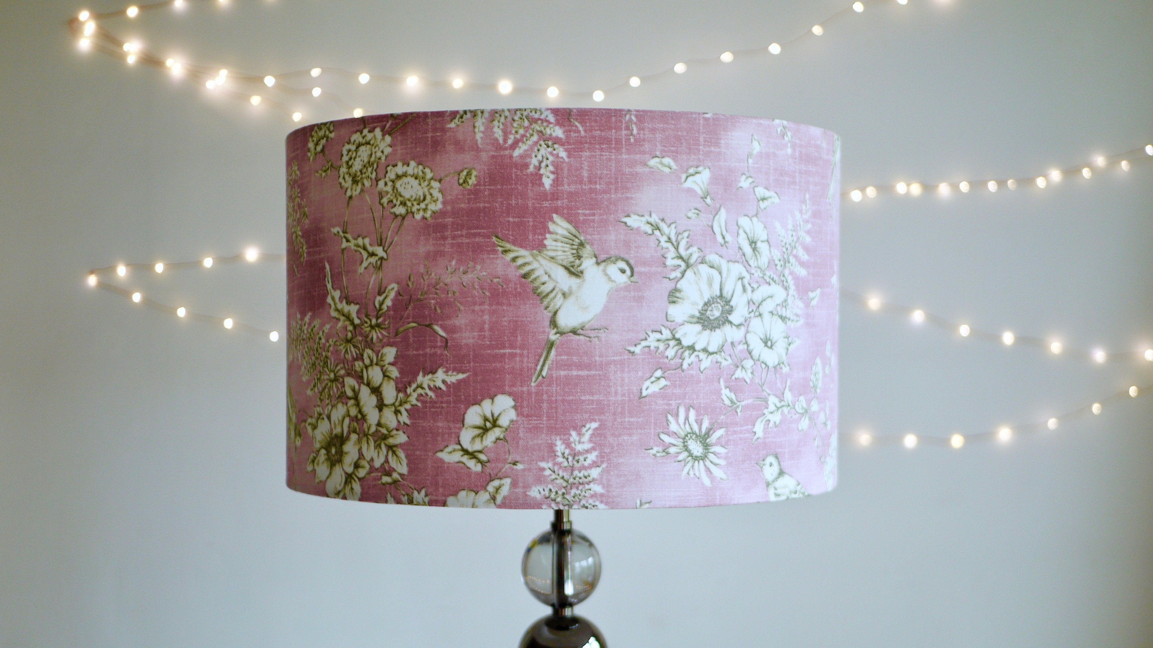 Dusty Pink Bird Finch Lampshade – Kitsch Republic
