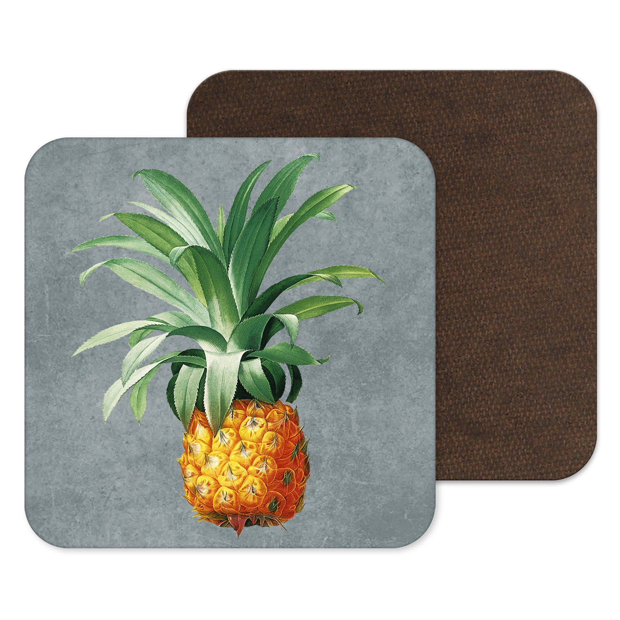 Pineapple Coaster - Grey - Tropical Tiki Coaster – Kitsch Republic